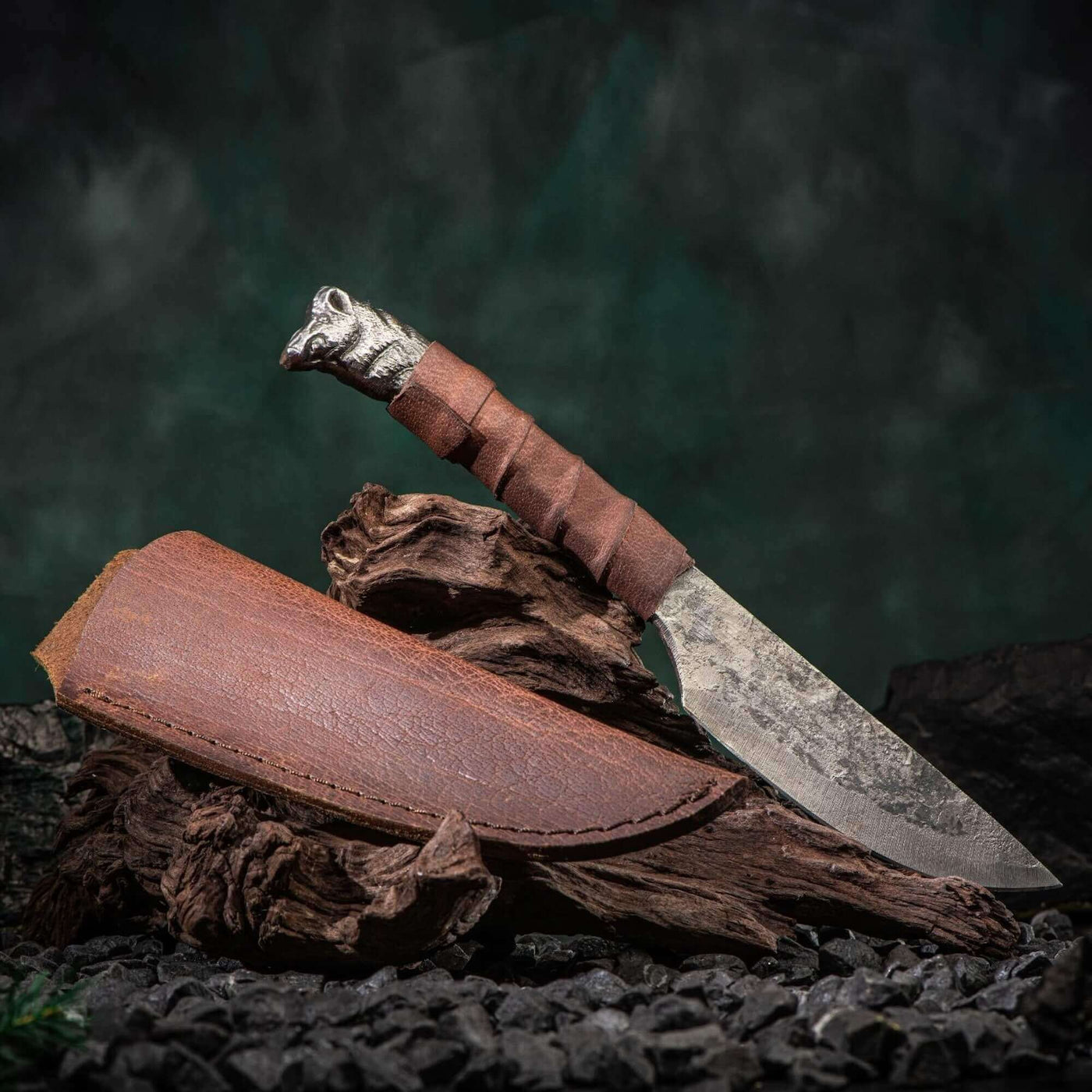 Hand-forged Norse Boar Knife