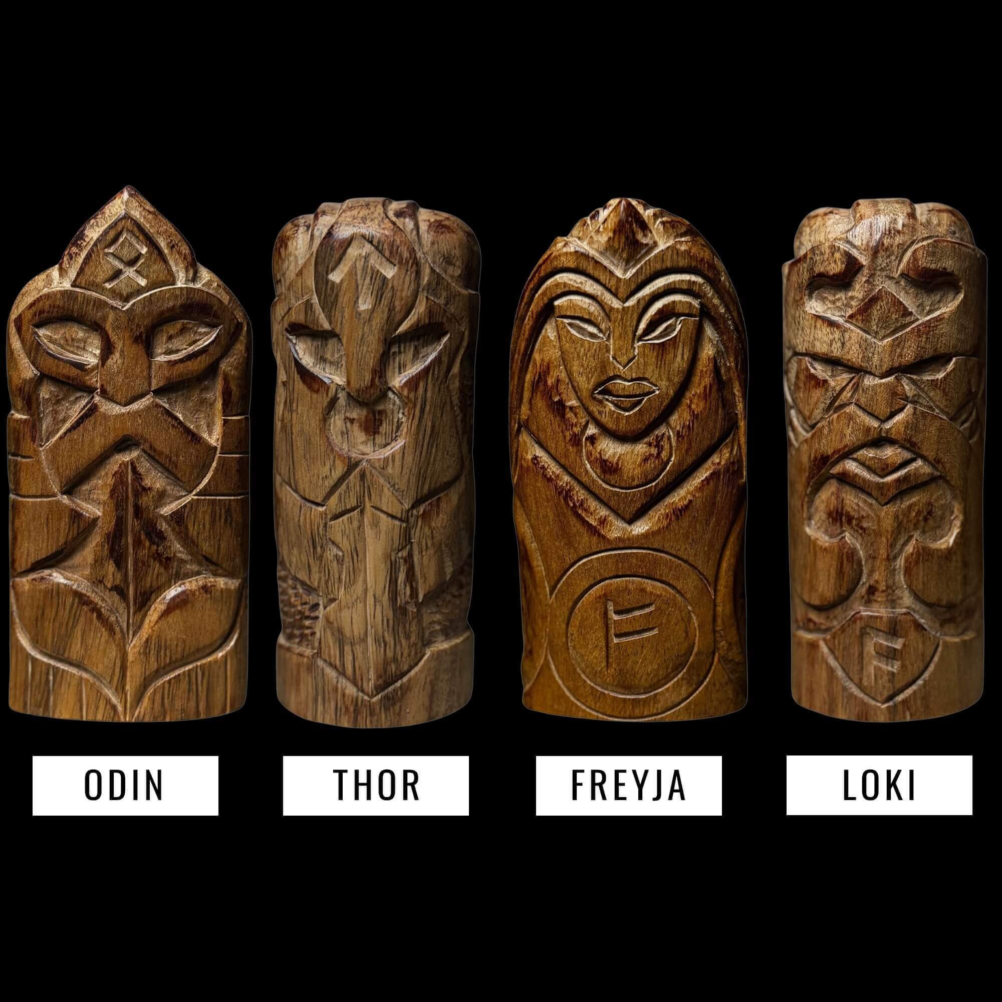 Norse Gods Handcarved Statues