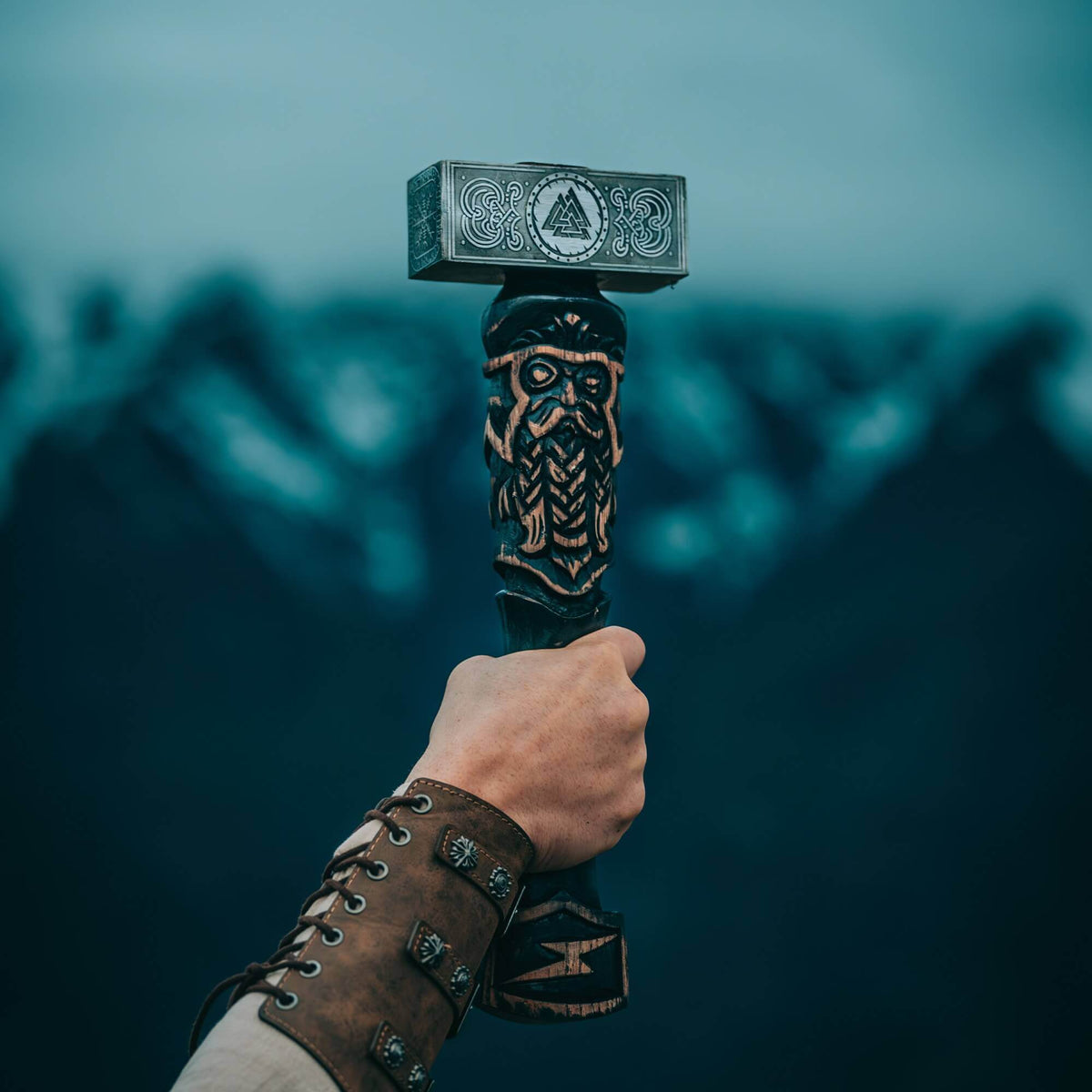 Thunderforge Hammer — Handcarved Norse Hammer - Odin's Treasures