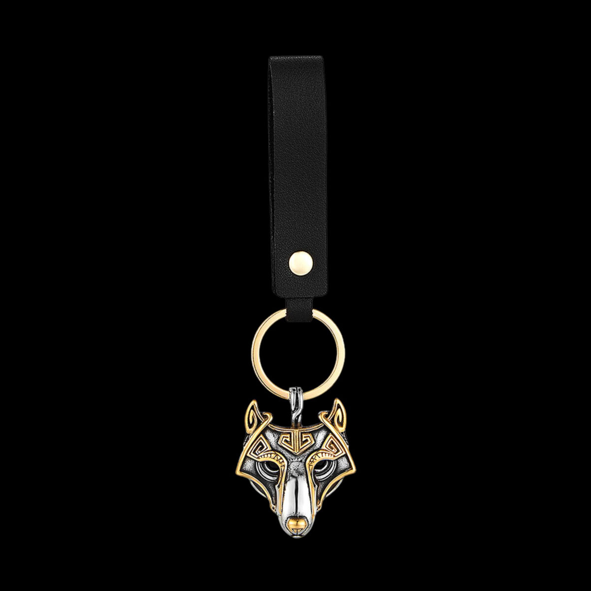 Fenrir Head Keychain - Odin's Treasures