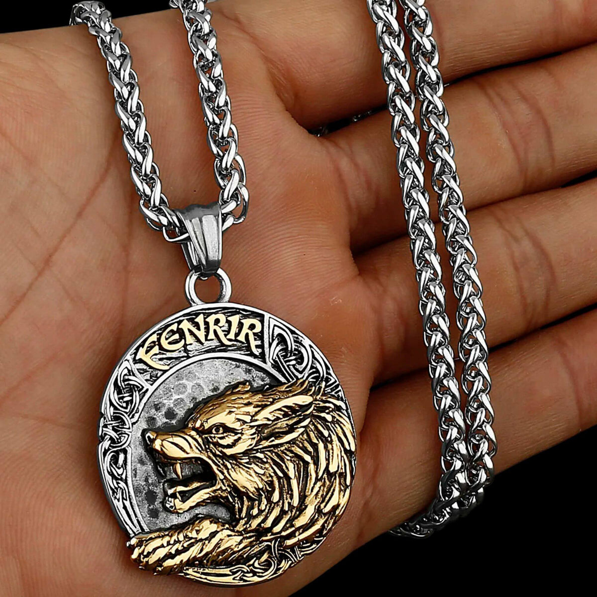 Golden Fenrir Necklace - Odin's Treasures