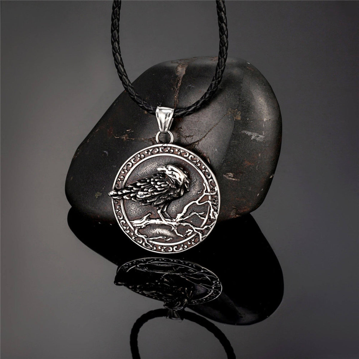 Norse Raven Necklace - Odin's Treasures