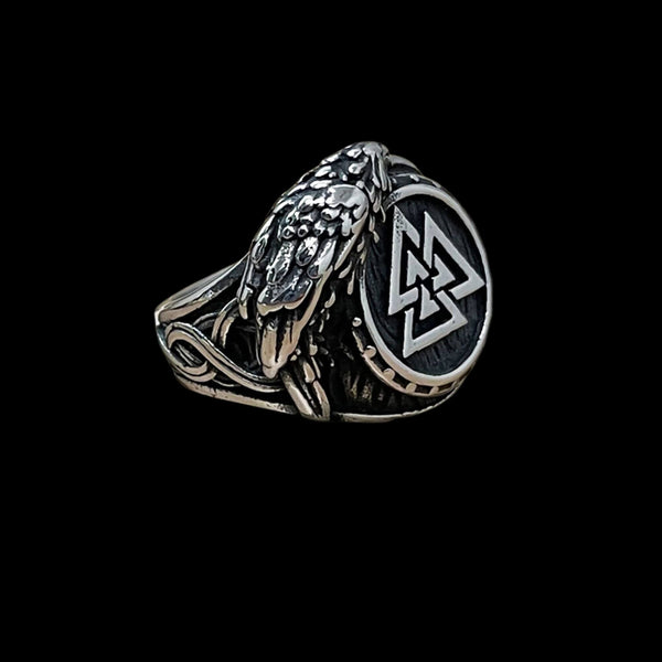 Odin's Raven and Valknut Ring - Odin's Treasures