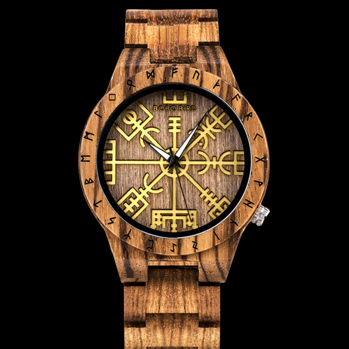 Vegvisir Wooden Watch - Odin's Treasures