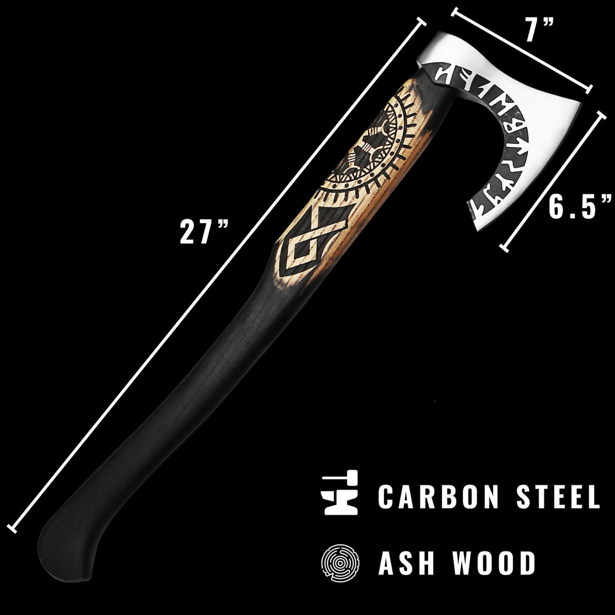 Black Runes Axe - Odin's Treasures