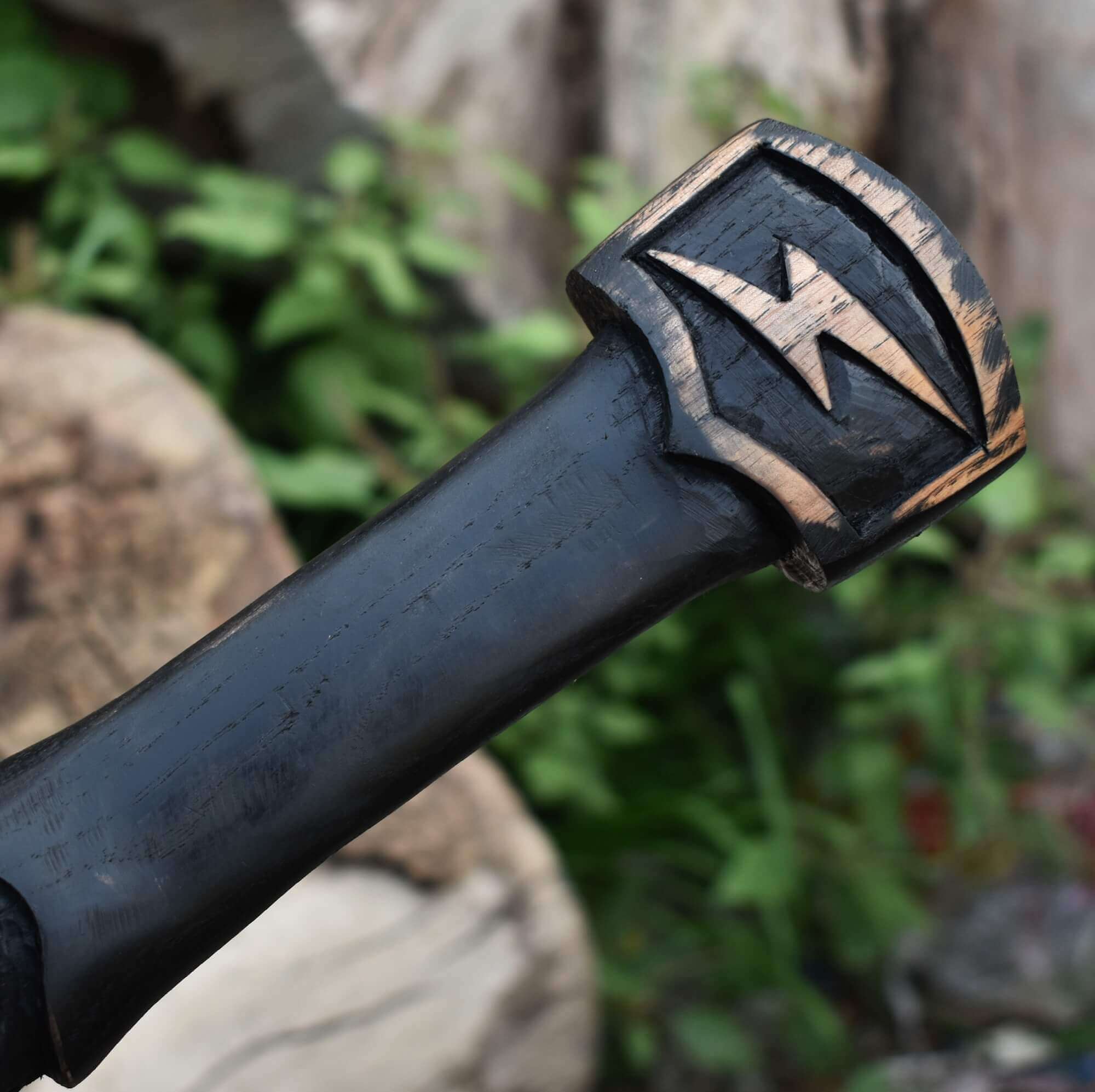 Thunderforge Hammer — Handcarved Norse Hammer