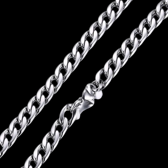 Stainless Steel Cuban Flat Chain