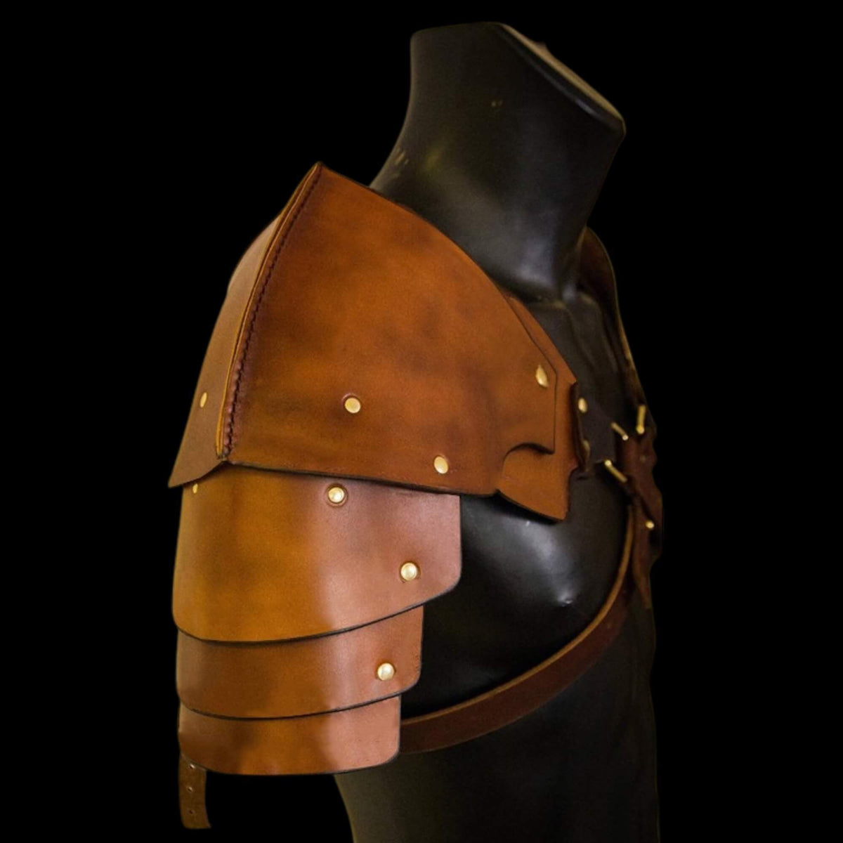 Norse Warrior Leather Pauldron - Odin's Treasures