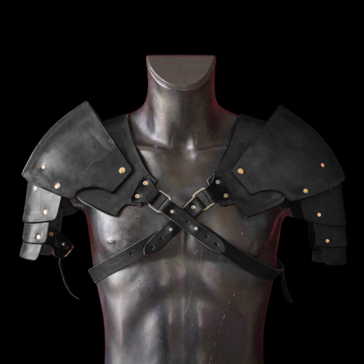 Norse Warrior Leather Pauldron - Odin's Treasures